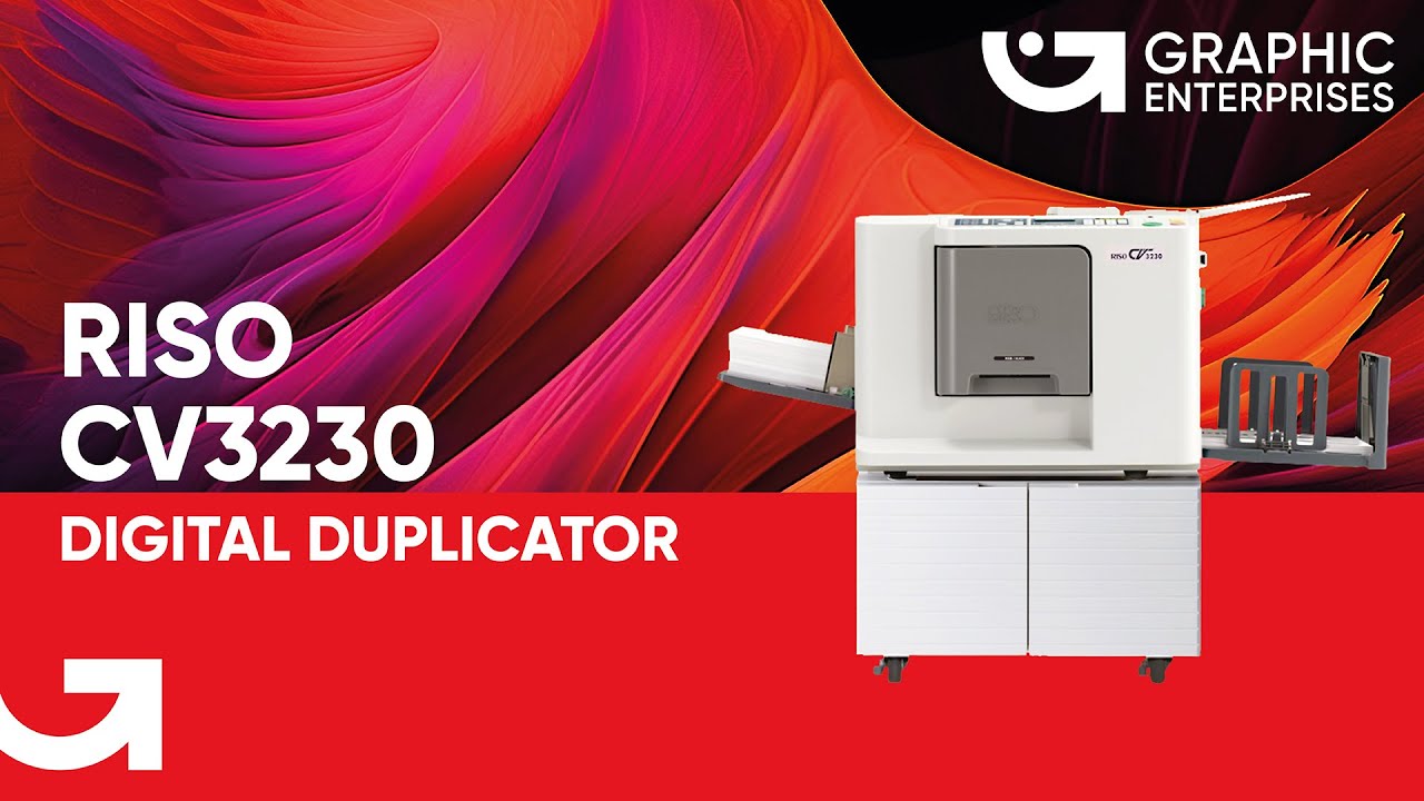 RISO CV3230 Digital Duplicator - YouTube