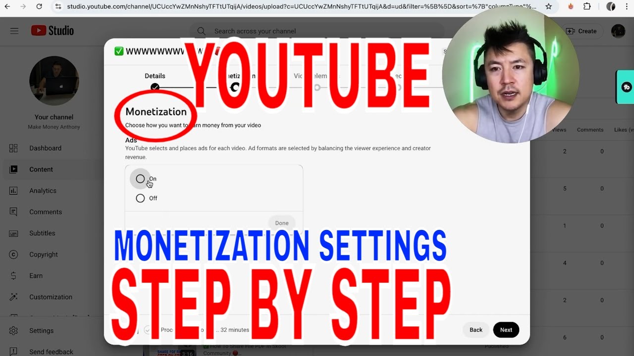 How To Setup Youtube Video Monetization Settings 🔴 - YouTube
