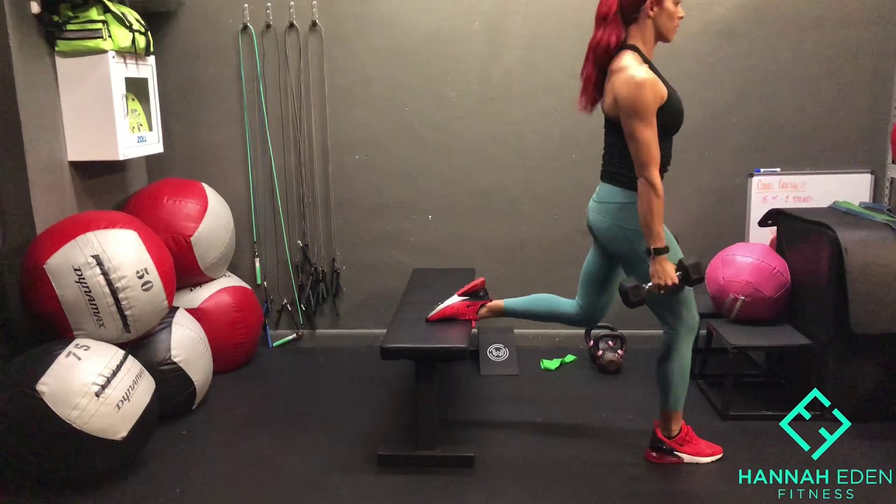 DB Bulgarian Split Squat + Hinge Combo - YouTube