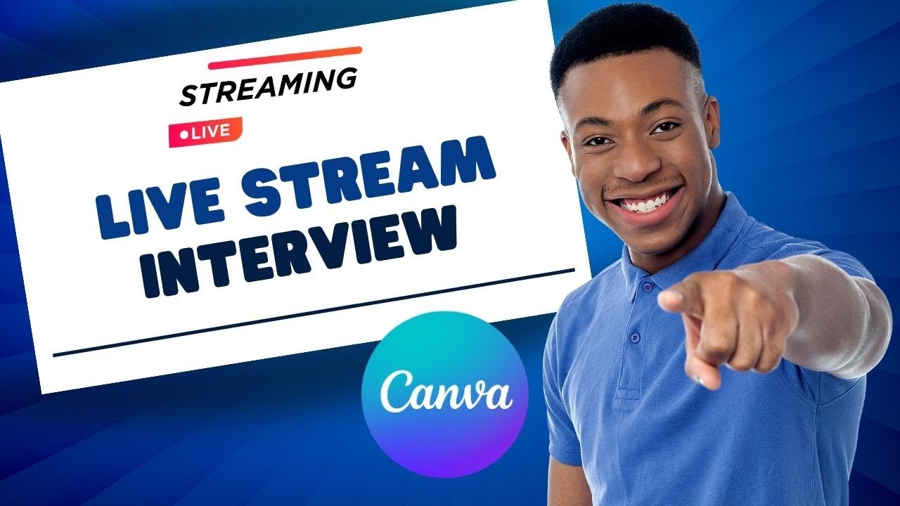How to Create Live Stream Interview Overlays Canva ? ( EASY) - YouTube