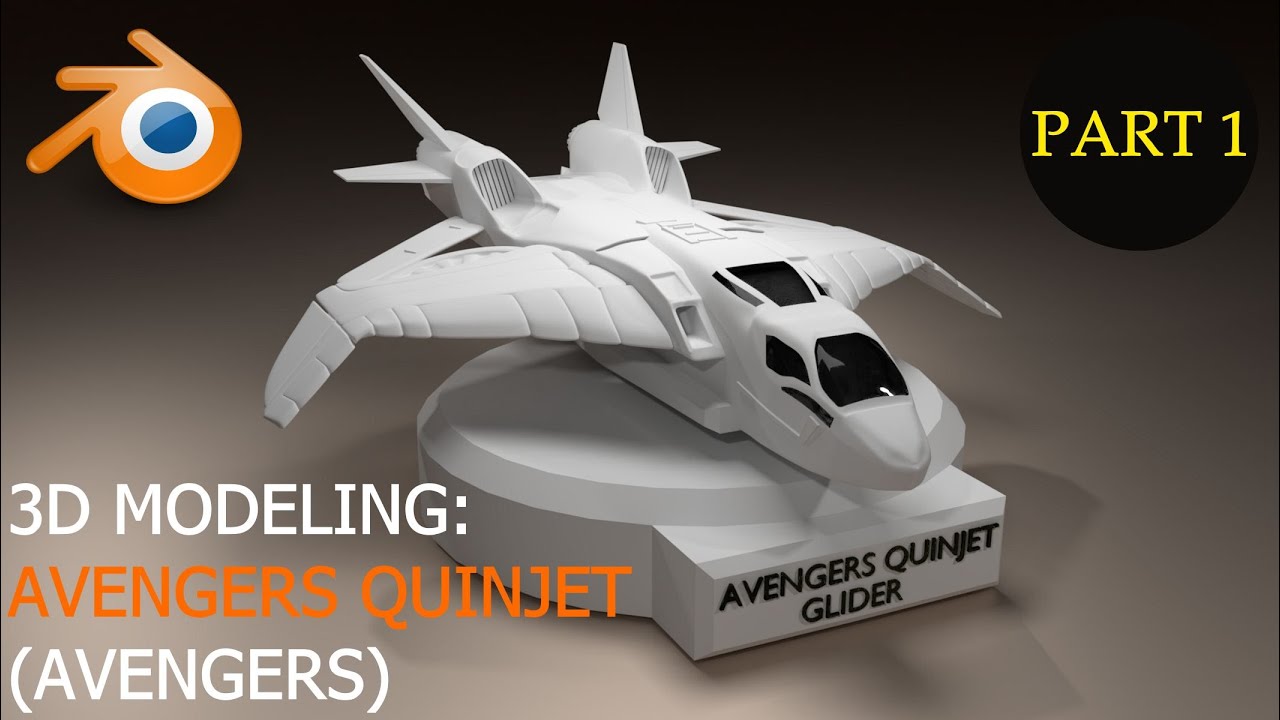 Avengers Quinjet Glider | 3D Modeling | Part 1 of 3 - YouTube