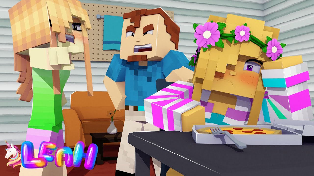 Little Leah's MOM AND DAD FIGHT... Minecraft - YouTube