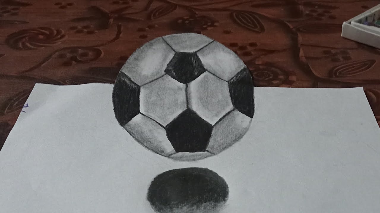 How to Draw Soccer Football | Drawing 3d Floating Soccer Ball #art ...