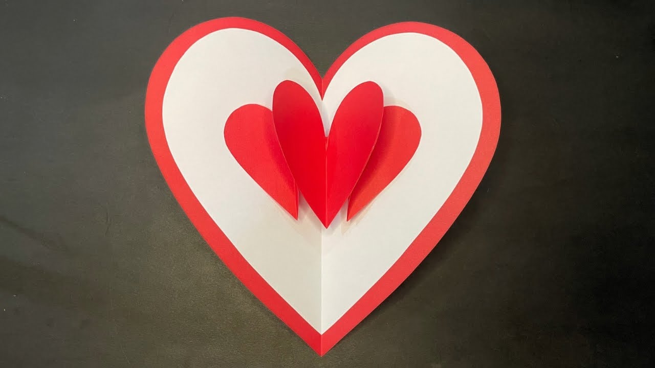 Pop up card heart ️ | easy pop up card tutorial | Valentine’s day - YouTube