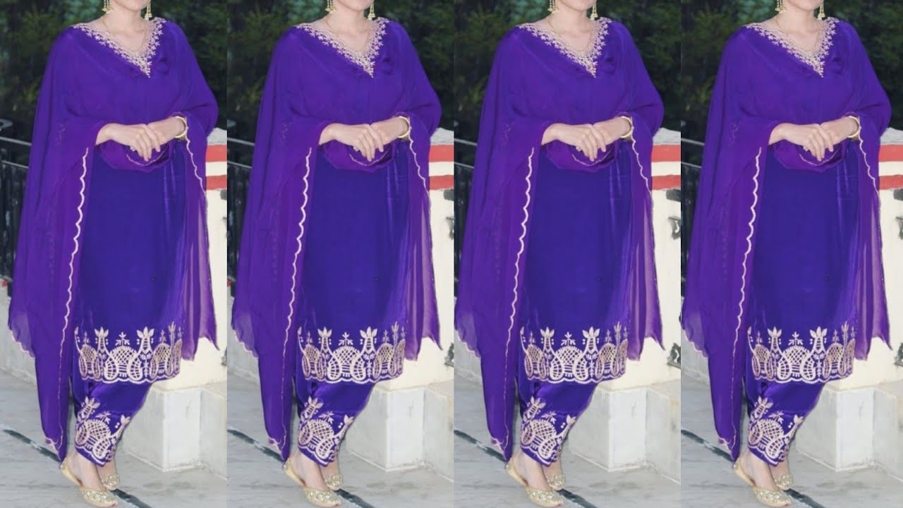 💯√ बहुत ही खूबसूरत कलर के पंजाबी सूट / Salwar Suit idea / Plazo Suit ...