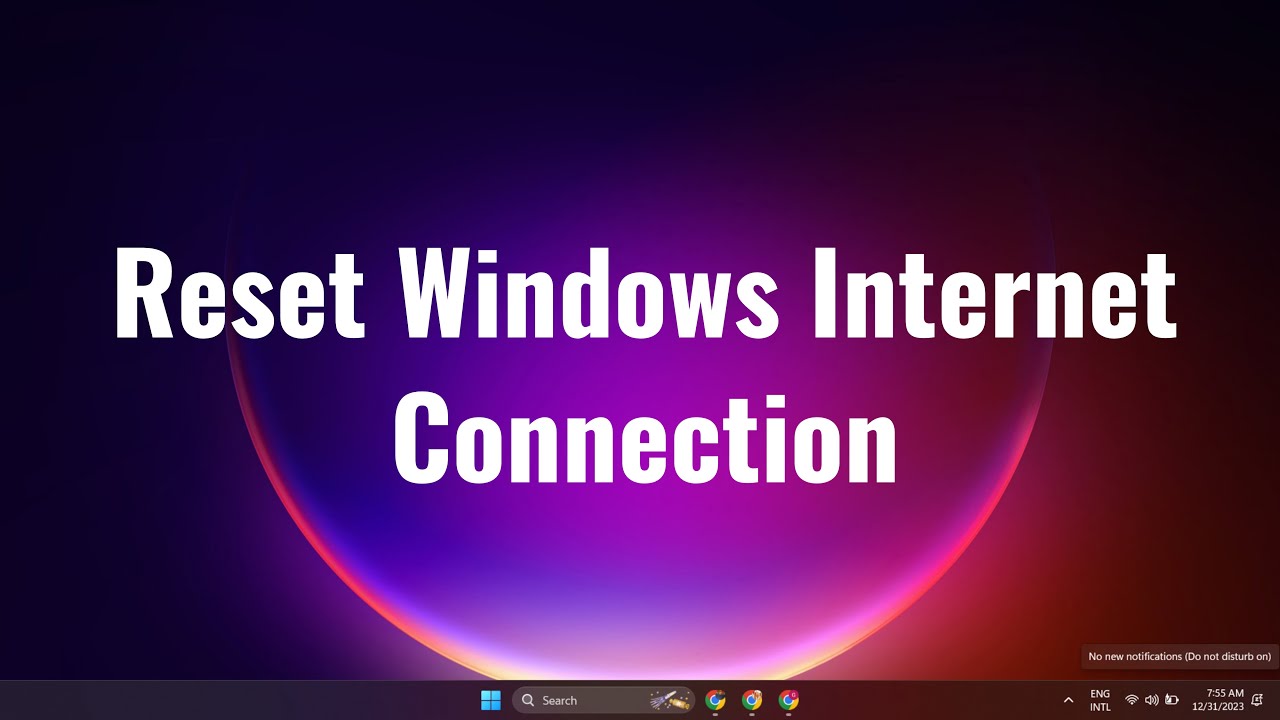 How do I reset my Windows internet Connection (2022) - YouTube