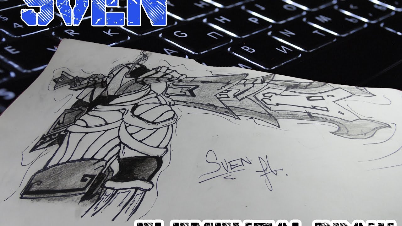 Sven - Dota 2 | How To Draw | ElementalDraw - YouTube