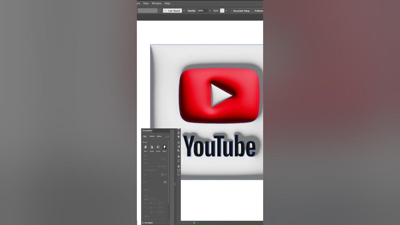Transformando imagem em logo 3D do YouTube no Adobe Illustrator #shorts - YouTube