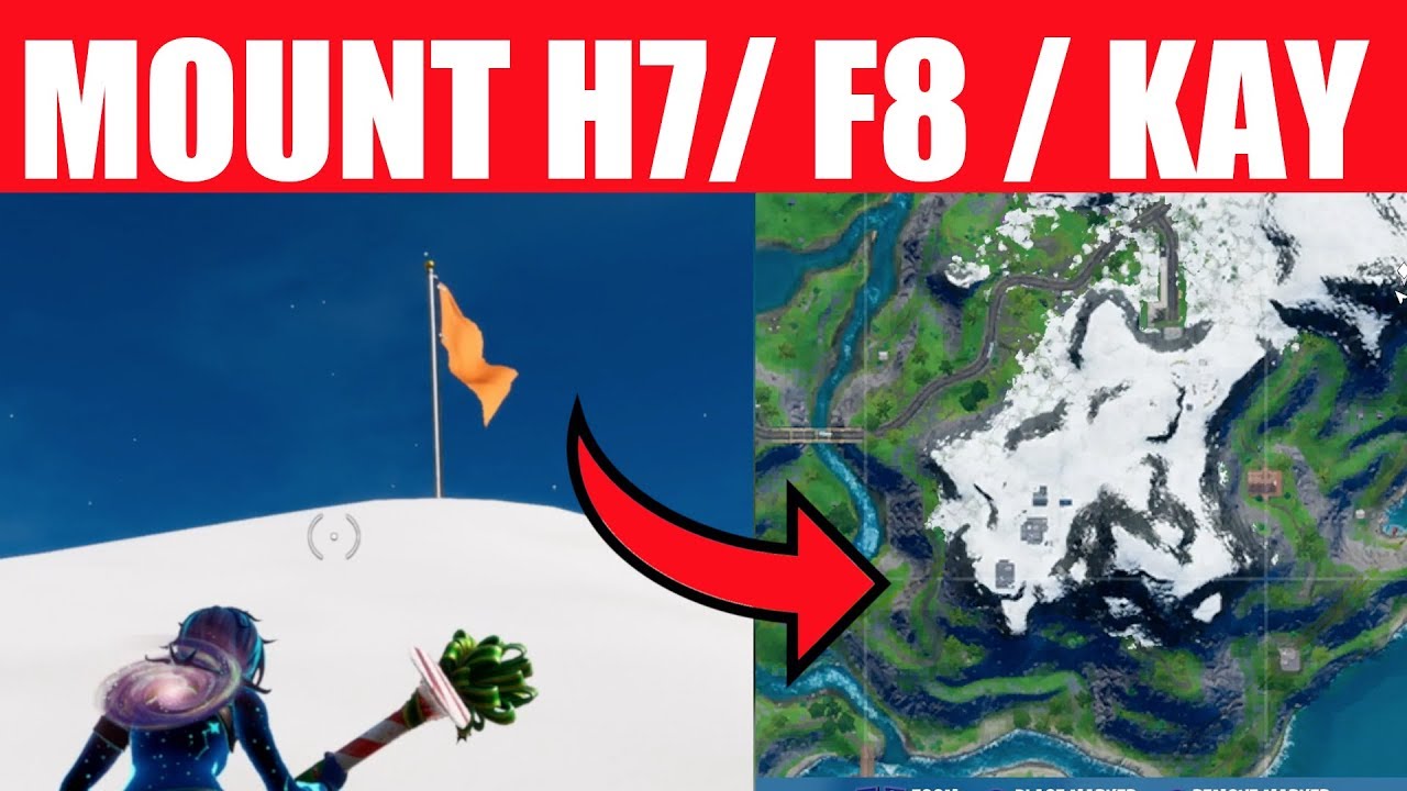 Dance at the top of the Mount H7, Mount F8, and Mount Kay - Fortnite ...