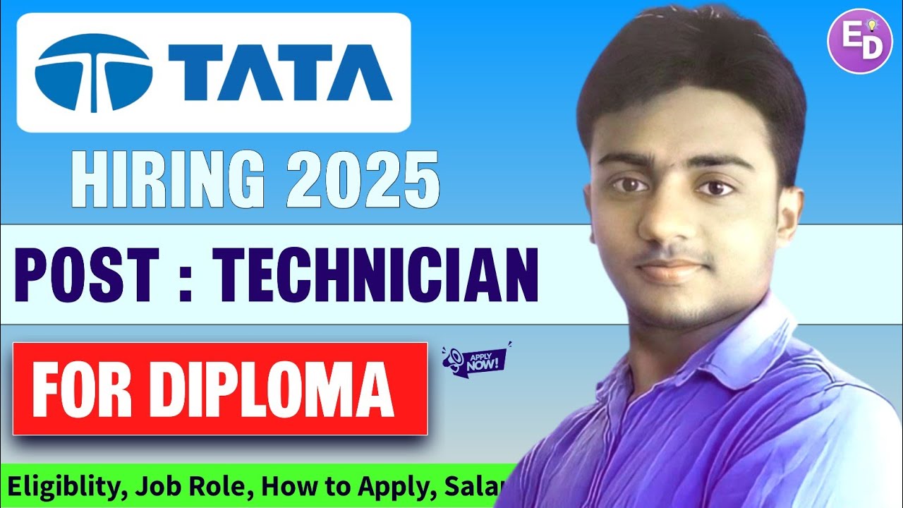 TATA Group Recruitment 2025। Post: Technician। Freshers। Permanent Job ...