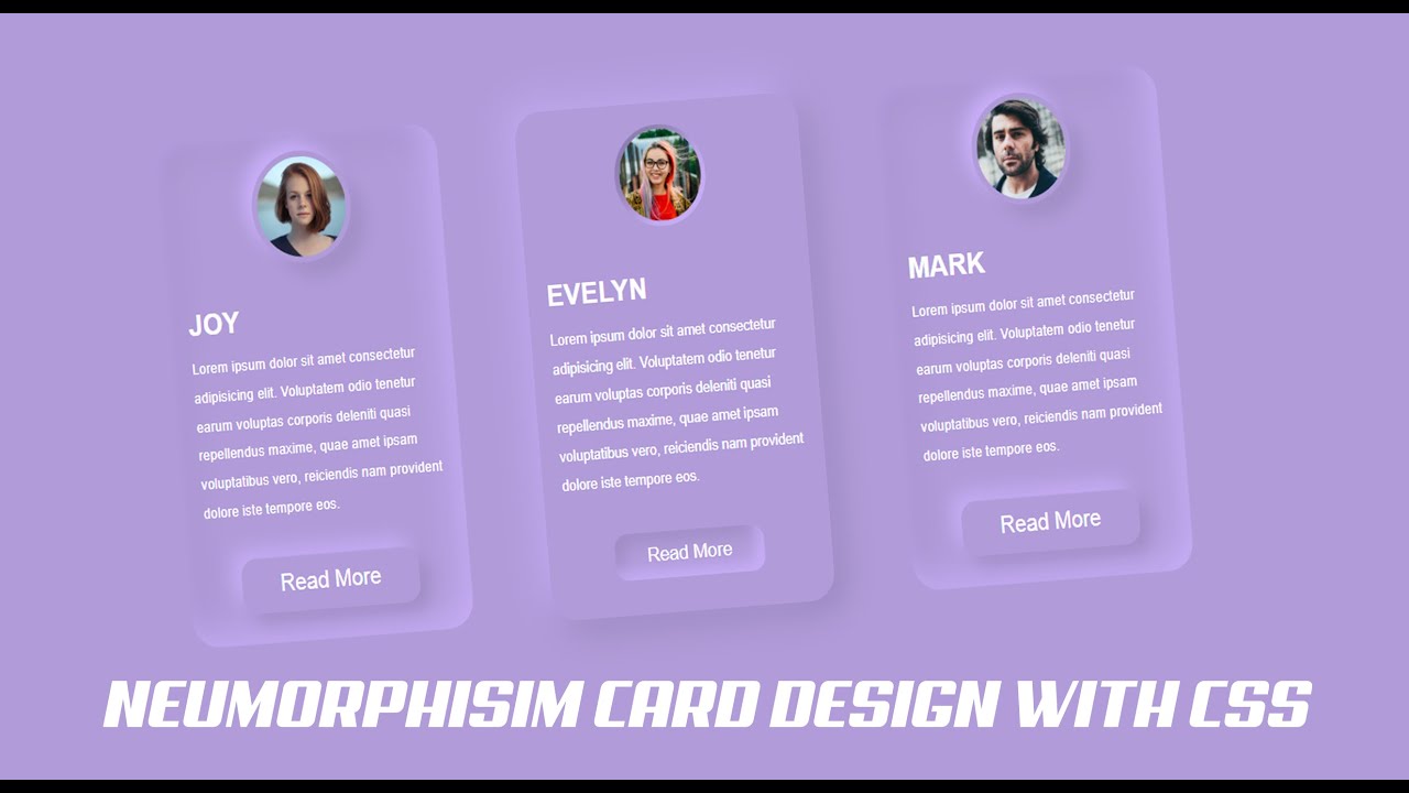 Neumorphism Card Design With Css 2020 Youtube