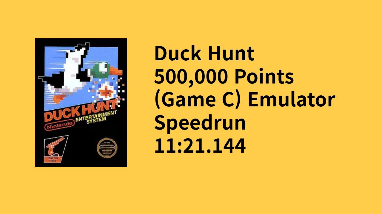 Duck Hunt 500,000 Points (Game C) Emulator Speedrun 11:21.144 - YouTube