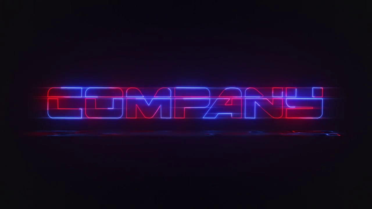 849 - Neon Light dark Logo Reveal animation intro - YouTube