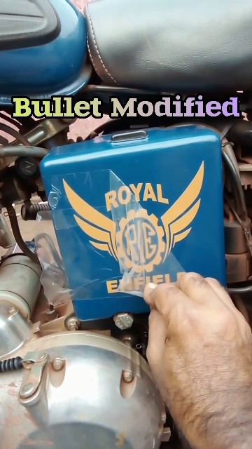 Bullet 💜 Modified Radium Sticker Work 💥🏍️#shorts #viralshort # ...