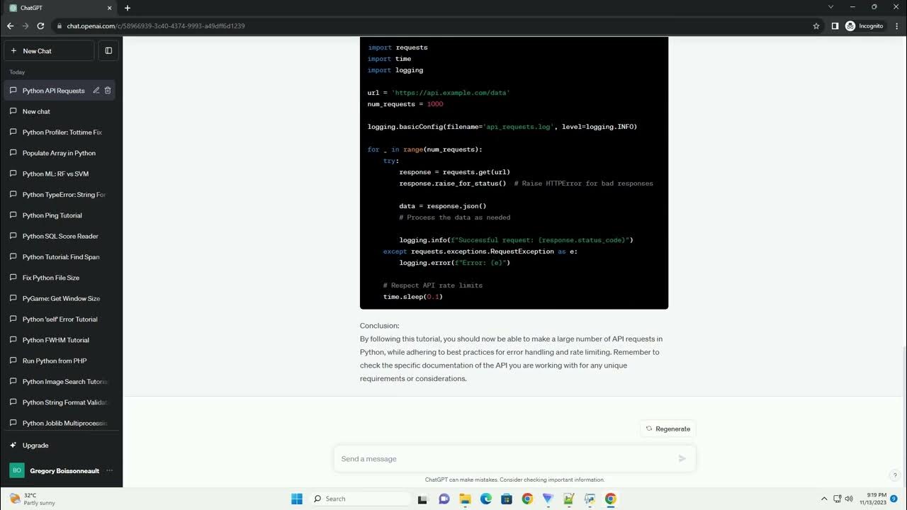 Python 1000 2000 API Requests - YouTube
