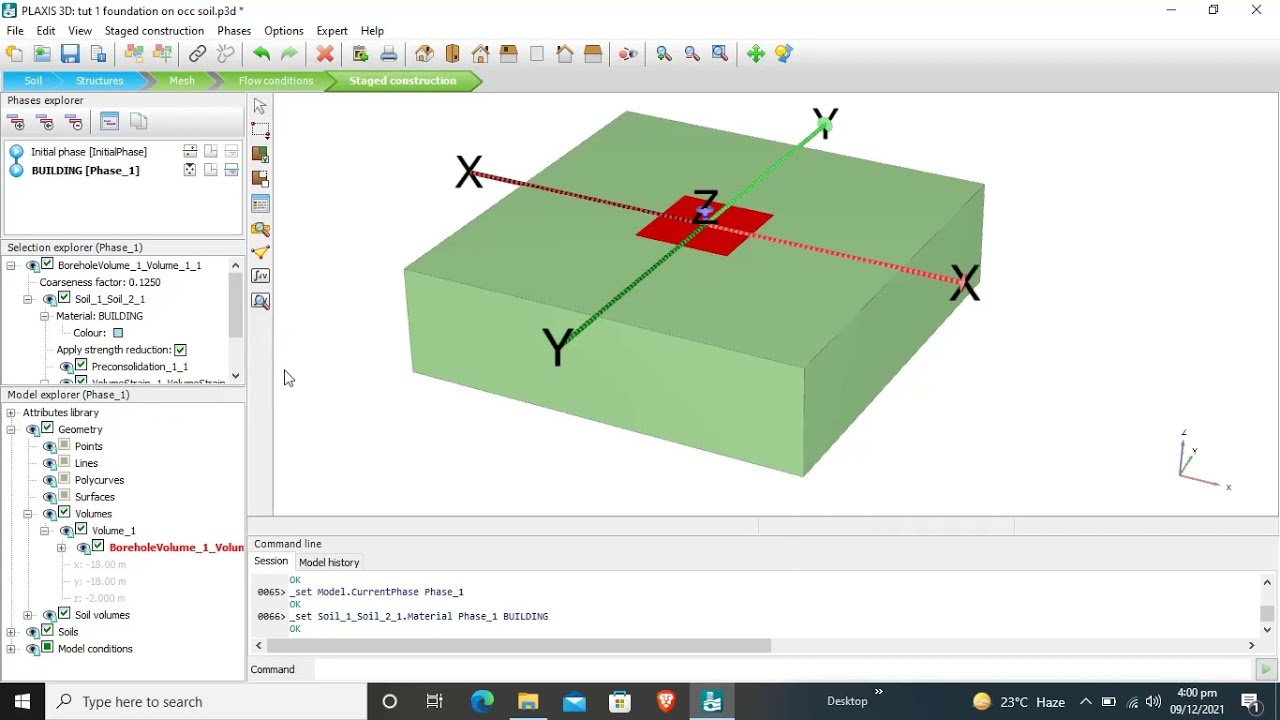 PLAXIS 3D CASE A Structure Material, Stage Construction and Output ...
