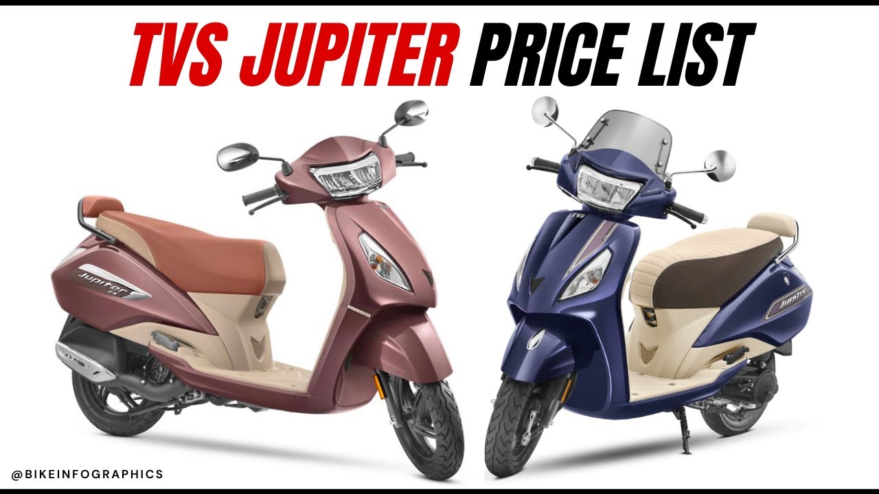 2023 TVS Jupiter Scooter Price List [All Models] 🔥 - YouTube