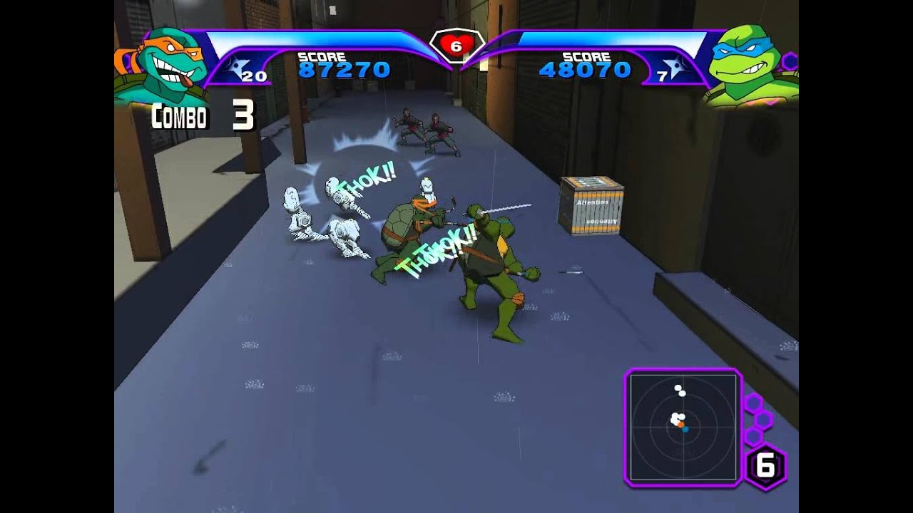 TMNT 2003 Walkthrough Stage 1 Things Change Area 3 Alley - YouTube