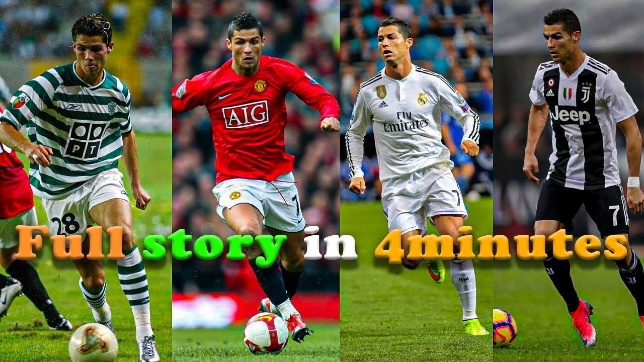 Cristiano Ronaldo Story in 4 minutes - YouTube