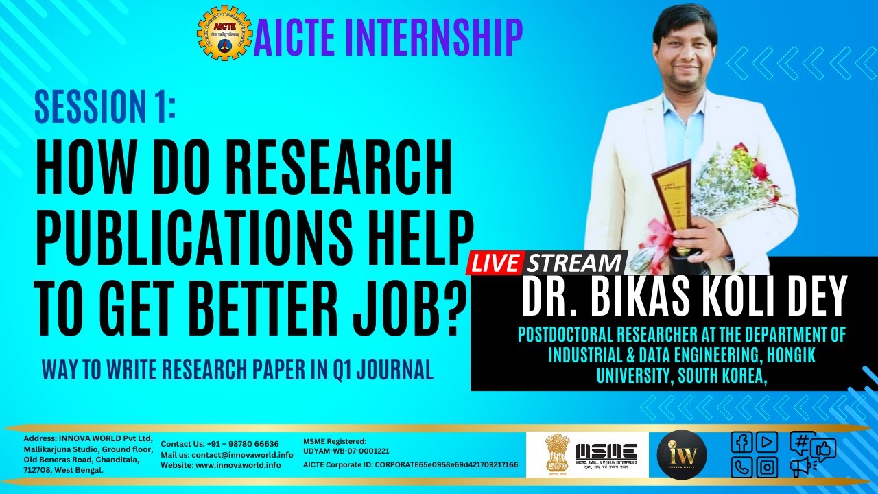 Session 1: How do research publications help to get better job | Real ...