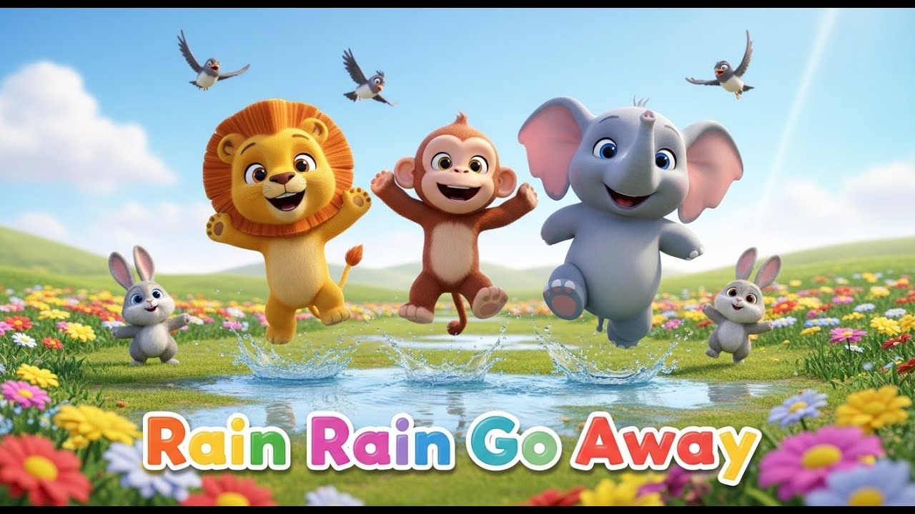 Rain Rain Go Away – Fun Zoo Animals Song for Kids 🌈🐘🦁 - YouTube