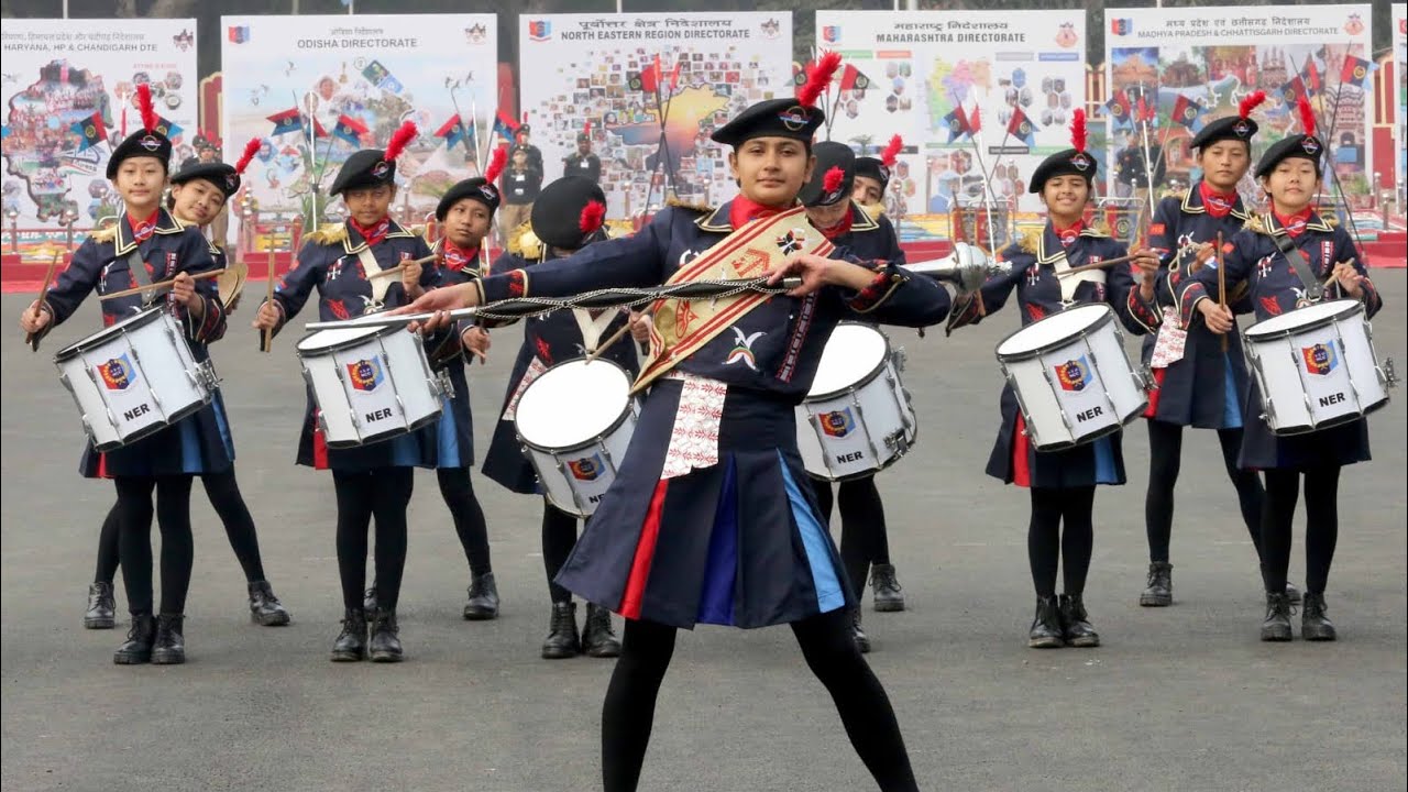As part of NCC band Girls cadets from Assam and Nagaland practising for ...