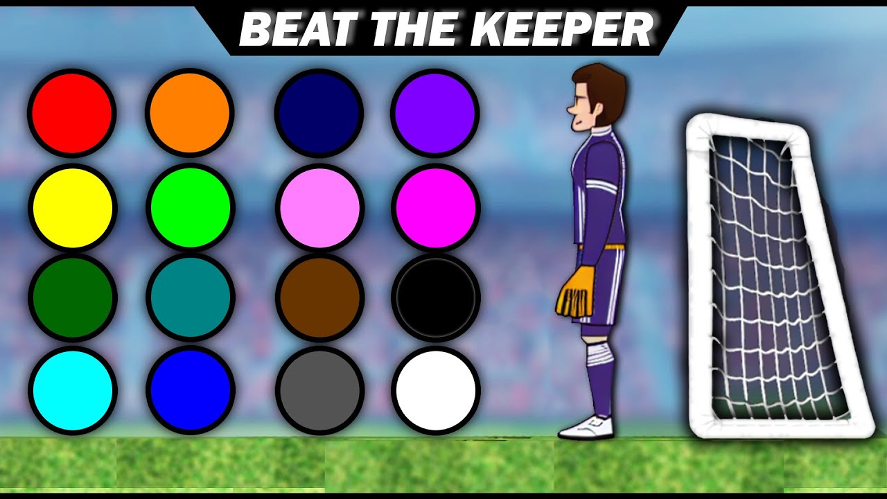 BEAT THE KEEPER | Color Marble Soccer Race Tournament - YouTube