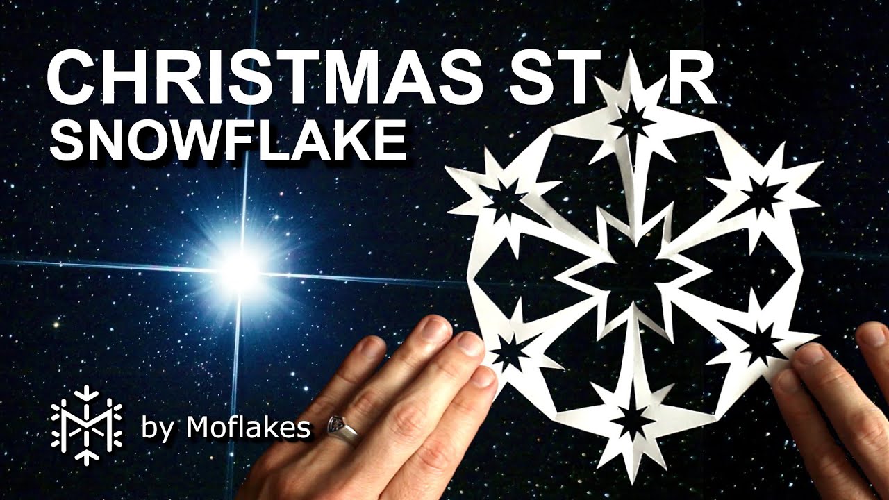 Christmas Star - How to Cut Snowflakes out of Paper - DIY Template ...