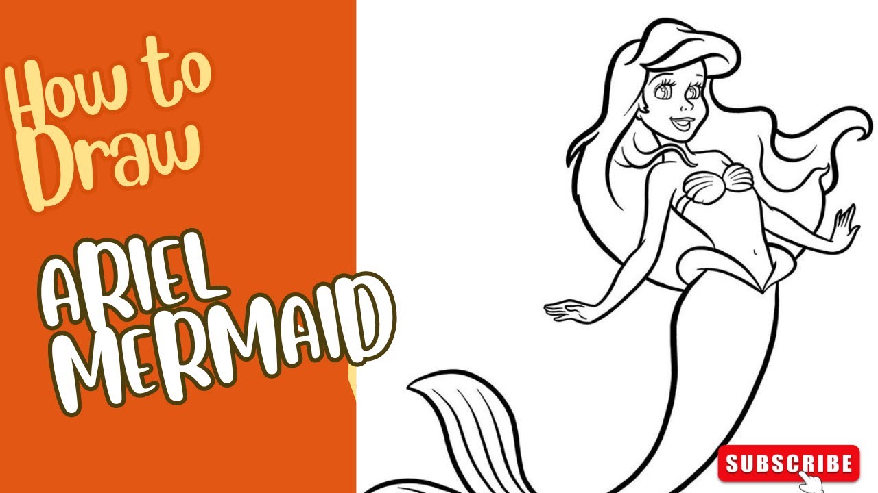 How to Draw Ariel from The Little Mermaid - YouTube