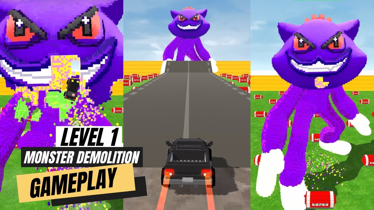 Monster Demolition - Giants 3D Gameplay Level 1 (Pixelated iOS ...