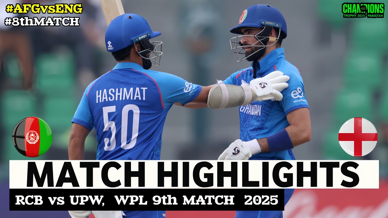 Afghanistan vs England 8th ICC Champions Trophy Match Highlights 2025 ...