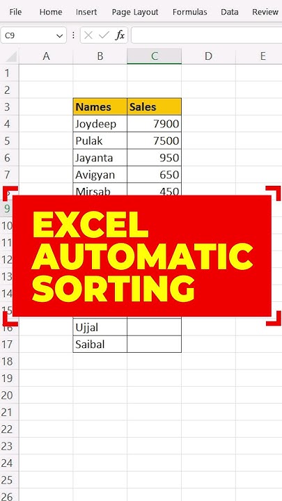 Don T Sort In Excel Manually Instead Use Automation Trick🎩
