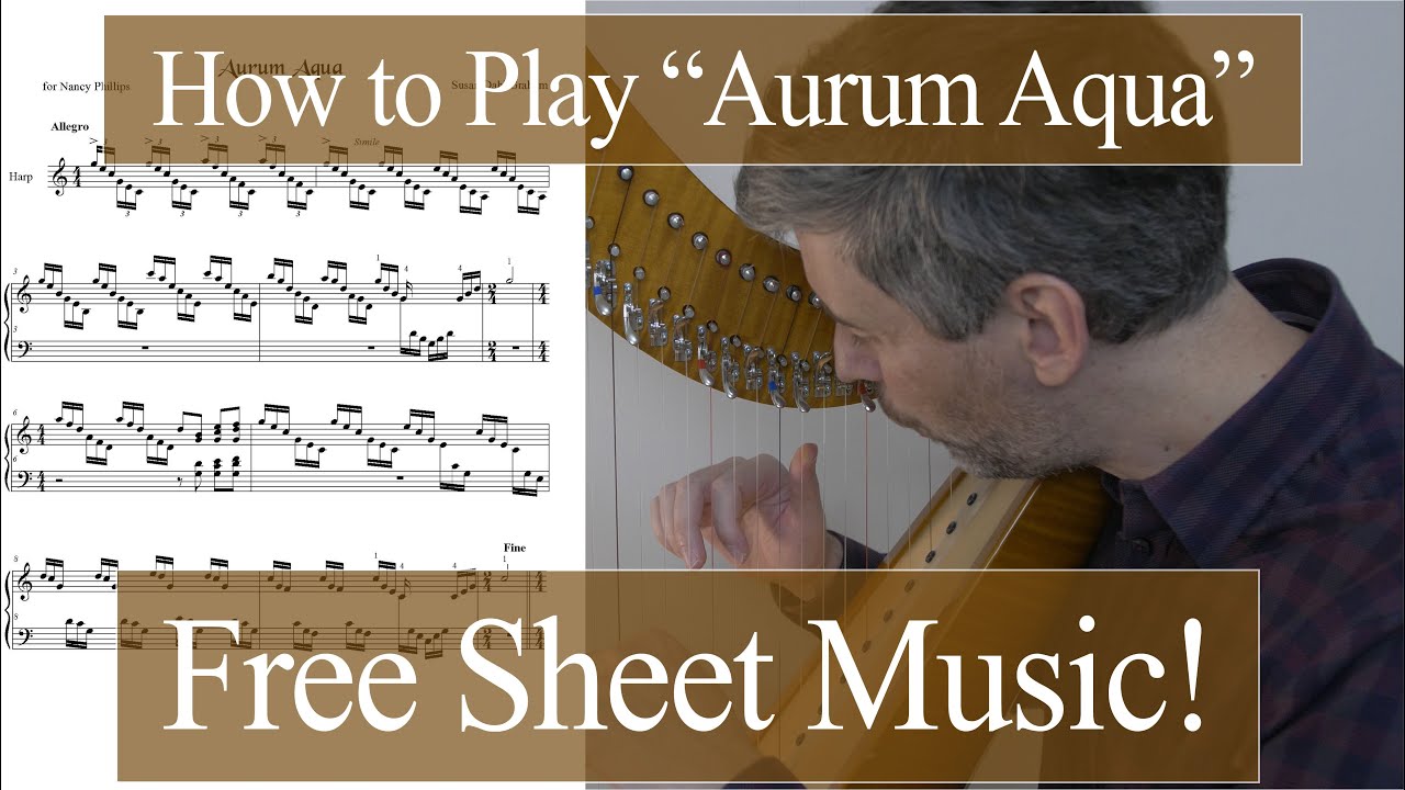 Music for small harps - how to play Aurum Aqua. Harp Tuesday ep. 223 ...