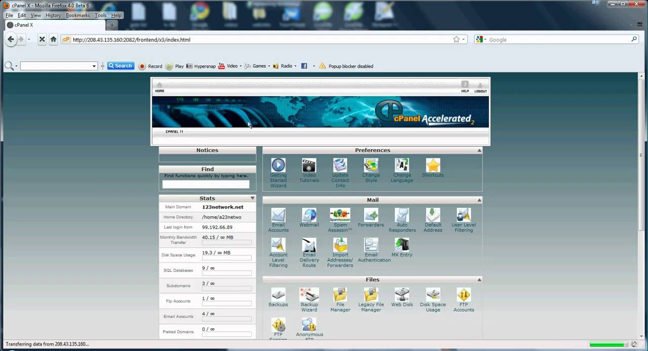 cpanel tutorial part 6 of 9 - YouTube