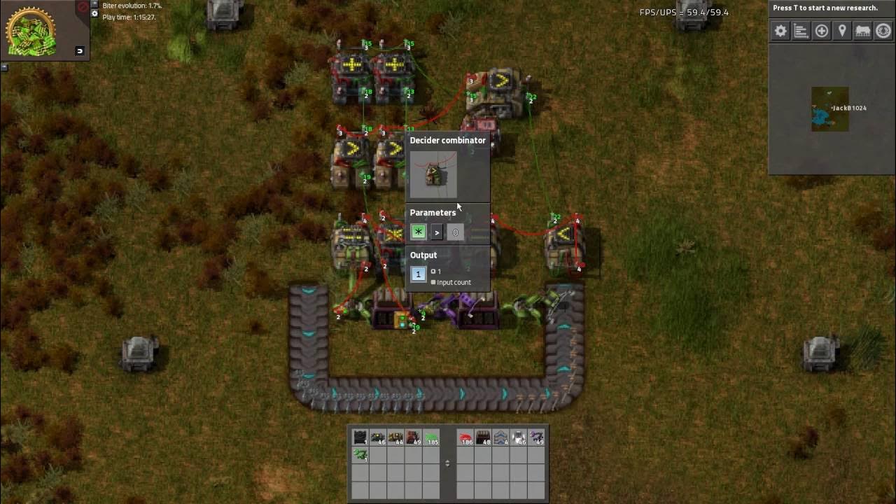 Factorio Loading and Unload a chest with a circuit network - YouTube