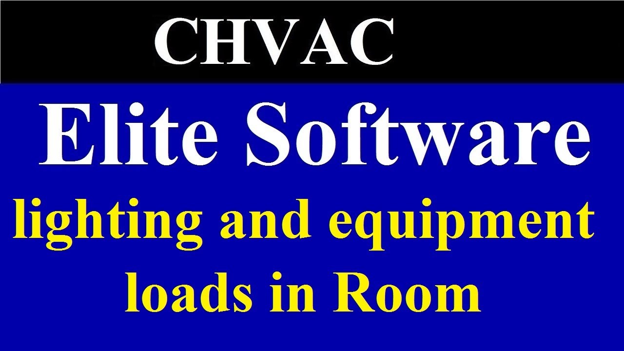 Entering lighting and equipment loads in Room Data | Elite Software | Chvac Load Calculations ...