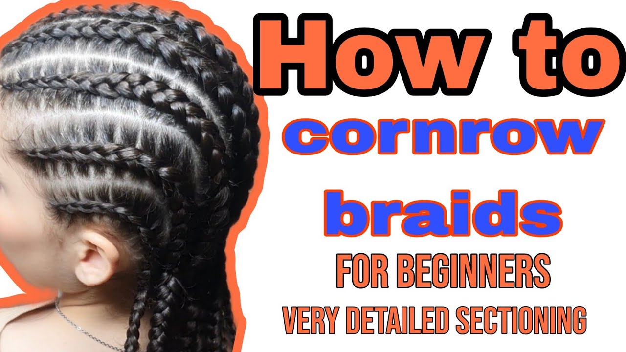 How to CORNROW / Easy Stitch Braids for beginners - YouTube