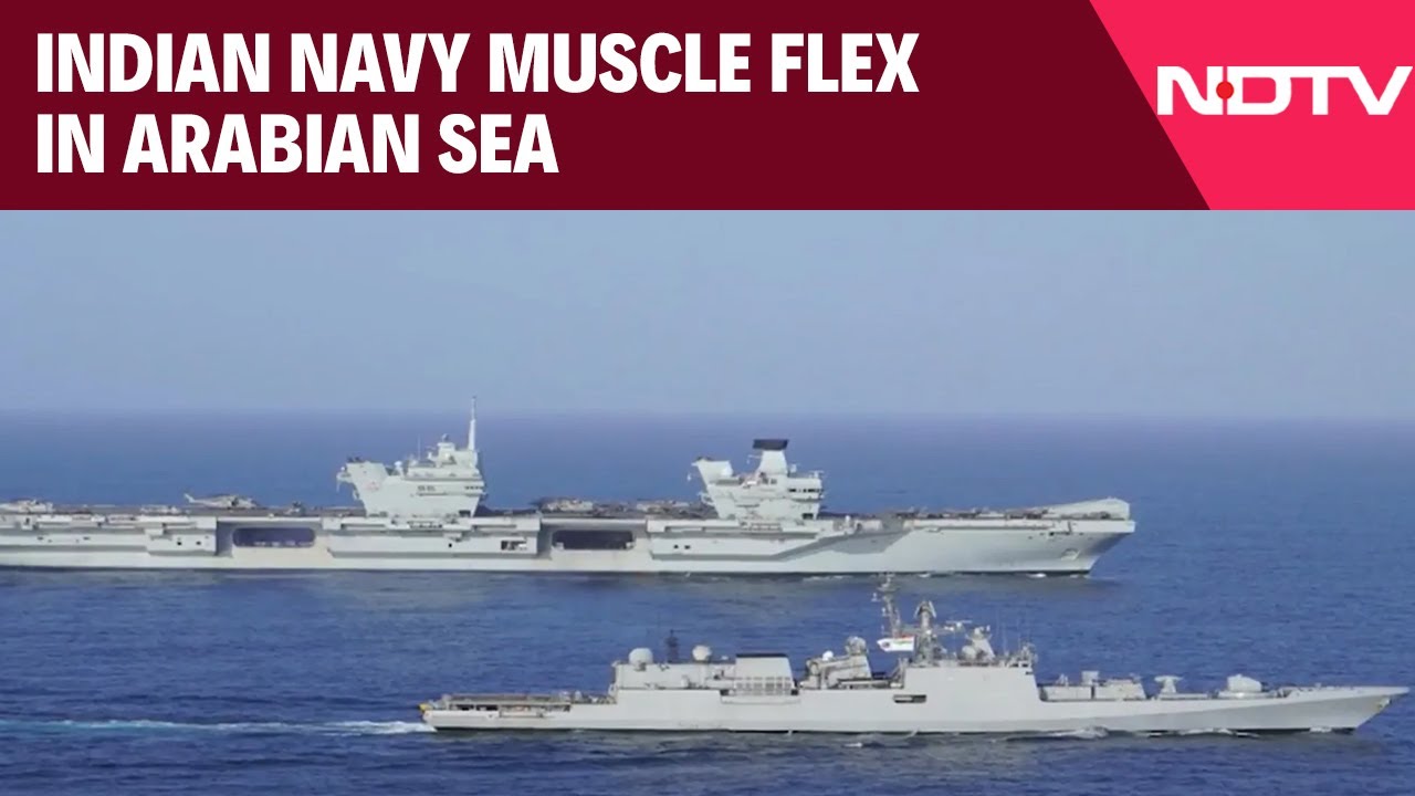 Indian Navy Muscle Flex In Arabian Sea, 1st Big Exercise After Op ...