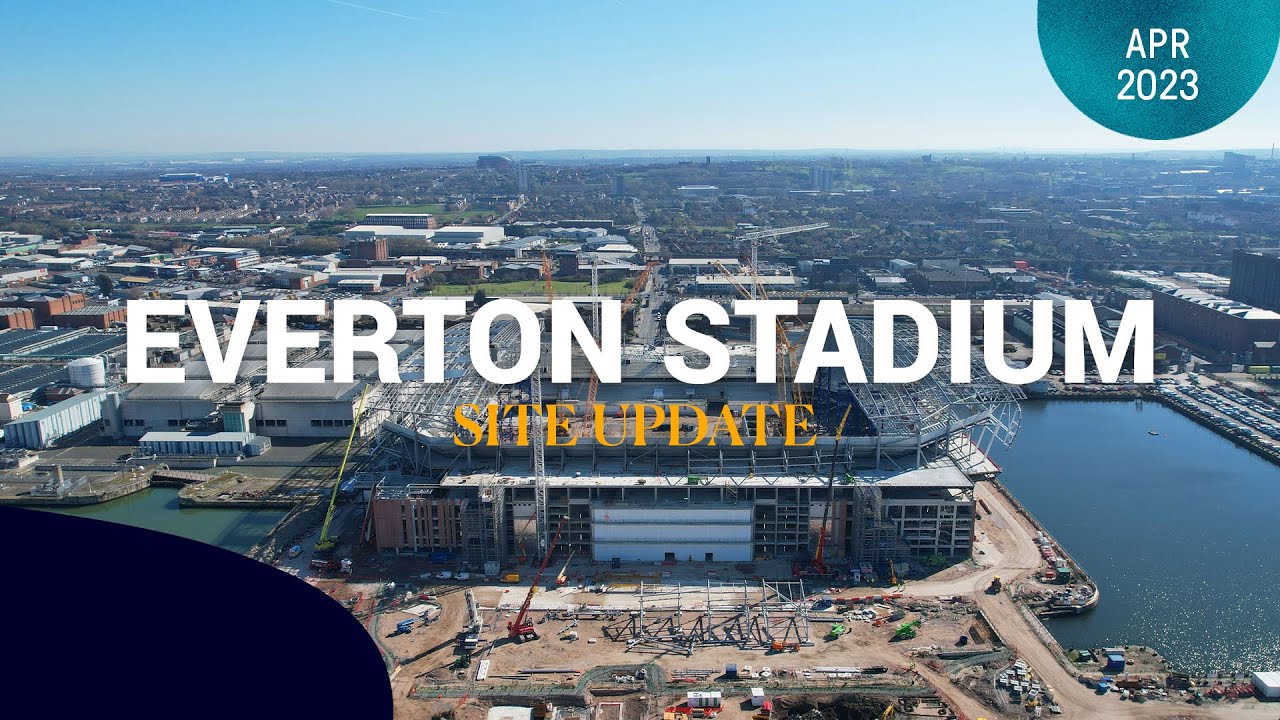 LATEST EVERTON STADIUM DRONE FOOTAGE - YouTube