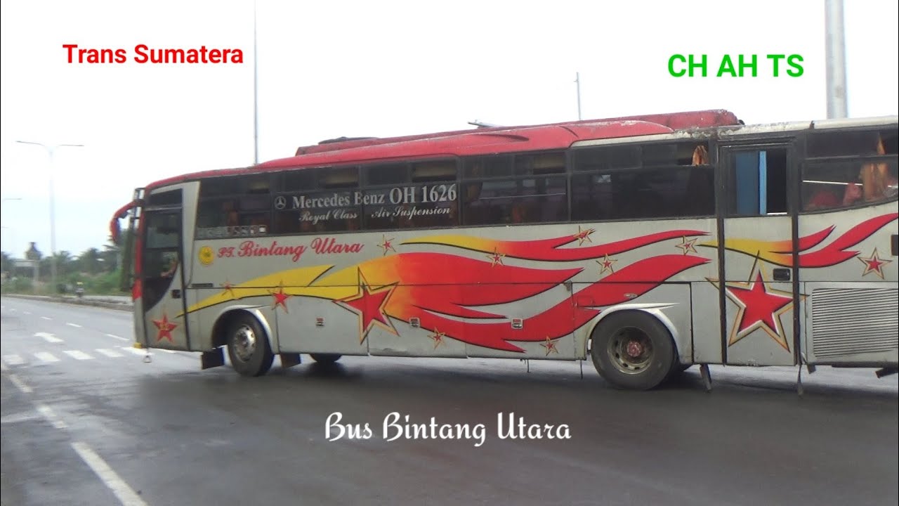 Bus Bintang Utara lintas pagi hari area Kota Kandis - YouTube