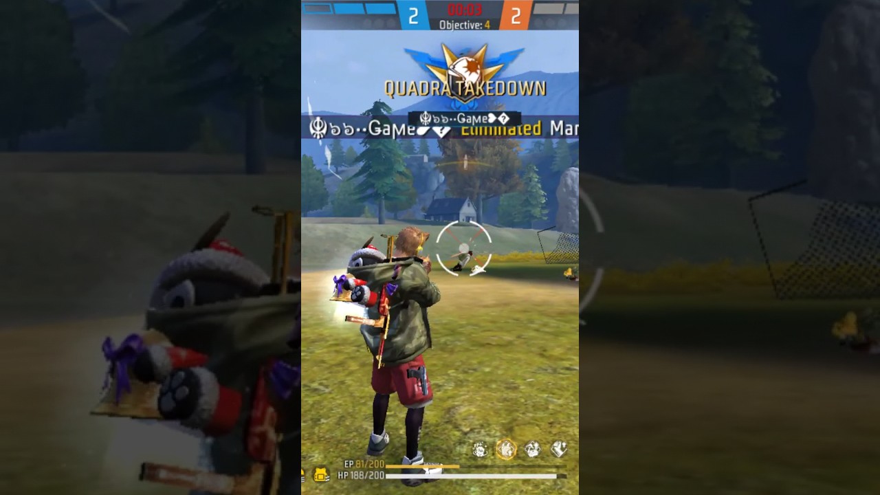 1 vs 4 full squad down with victory || FF Quadra kill || FreeFire CS ...