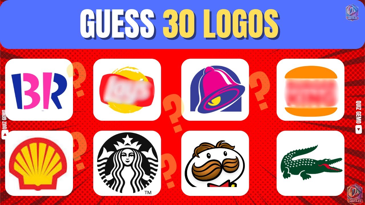 Guess the Logo in 3 seconds | 30 famous Logos in 3 min | Logo Quiz ...