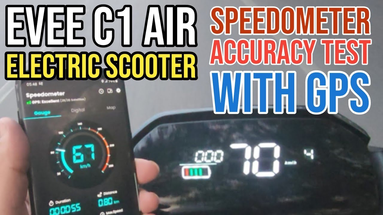 EVEE C1 AIR SPEEDOMETER ACCURACY CHECK WITH GPS - YouTube