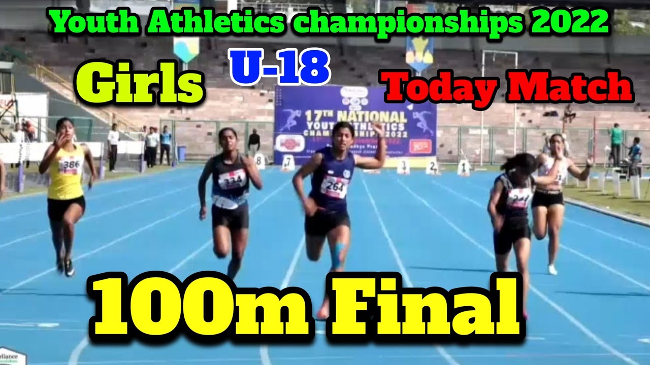 100m final||100m race||17 Youth Athletic Championship 2022|| woman100m ...