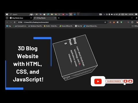 Create a Stunning 3D Blog Website with HTML, CSS, and JavaScript! - YouTube
