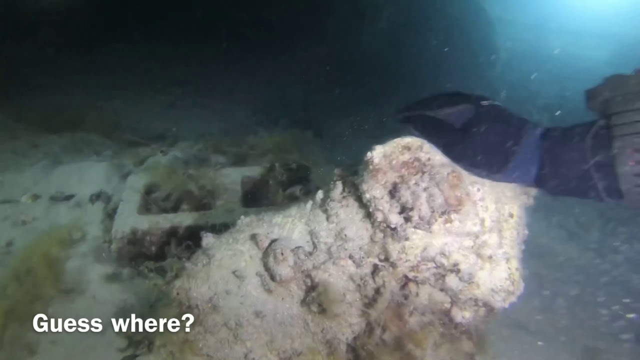 Rye pier full moon dive - YouTube