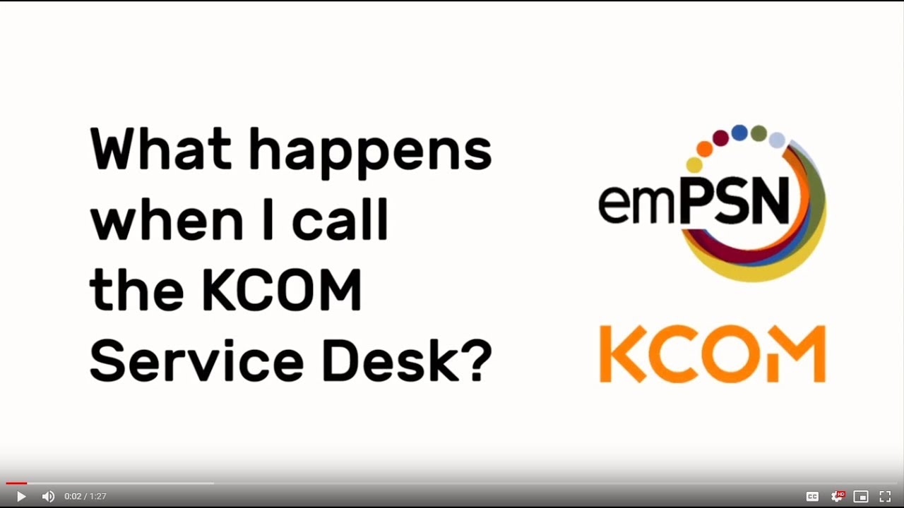 What happens when you call the KCOM Service Desk? - YouTube