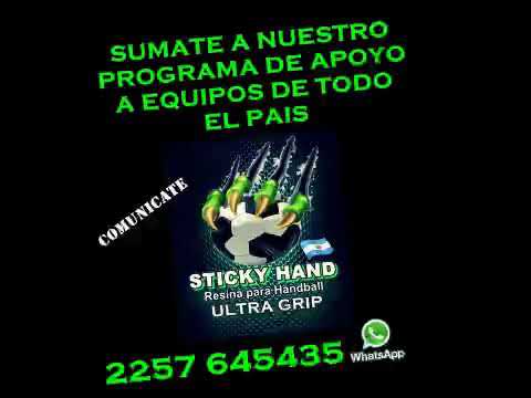 Sticky hand resina para handball - YouTube
