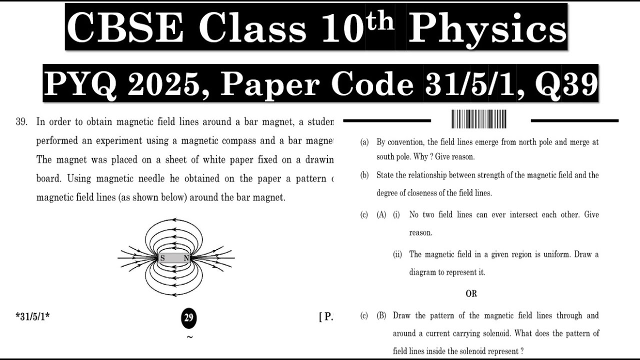 In order to obtain magnetic field lines around a bar magnet, a student ...