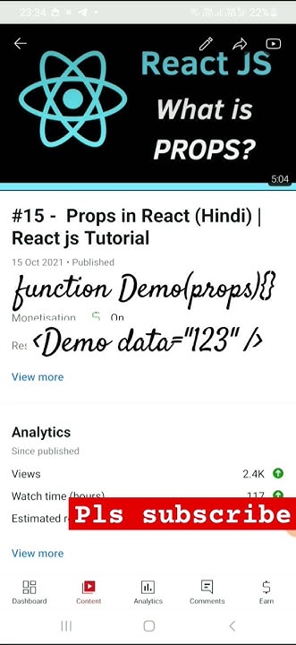 Props In React Js । Props In React । React Js Tutorial In Hindi React Reactjs Reactjscourse